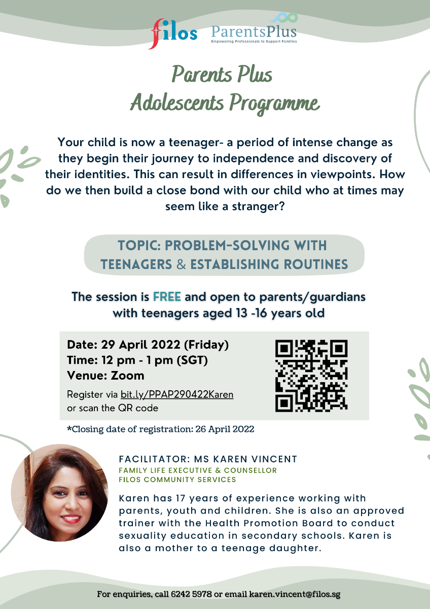 Parents Plus Adolescent Programme (Apr 2022)